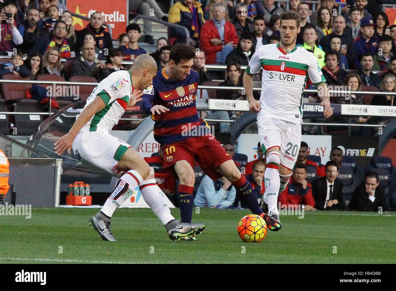 Nou Camp, Barcelona, Spain. 09th Jan, 2016. La Liga. Barcelona versus ...