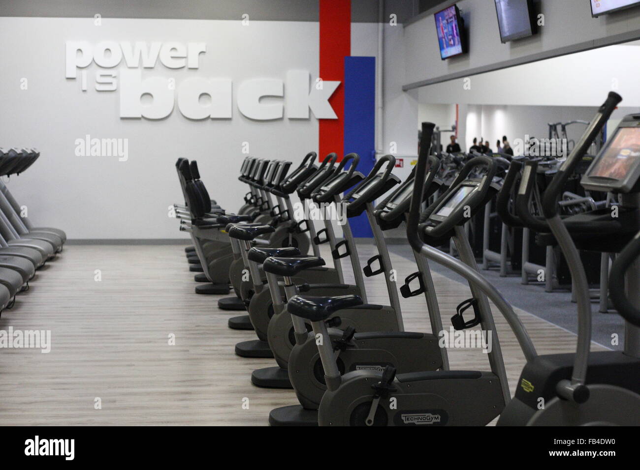 Gdynia, Poland 9th, January 2016 Interior of the newly opened Tiger Gym ...