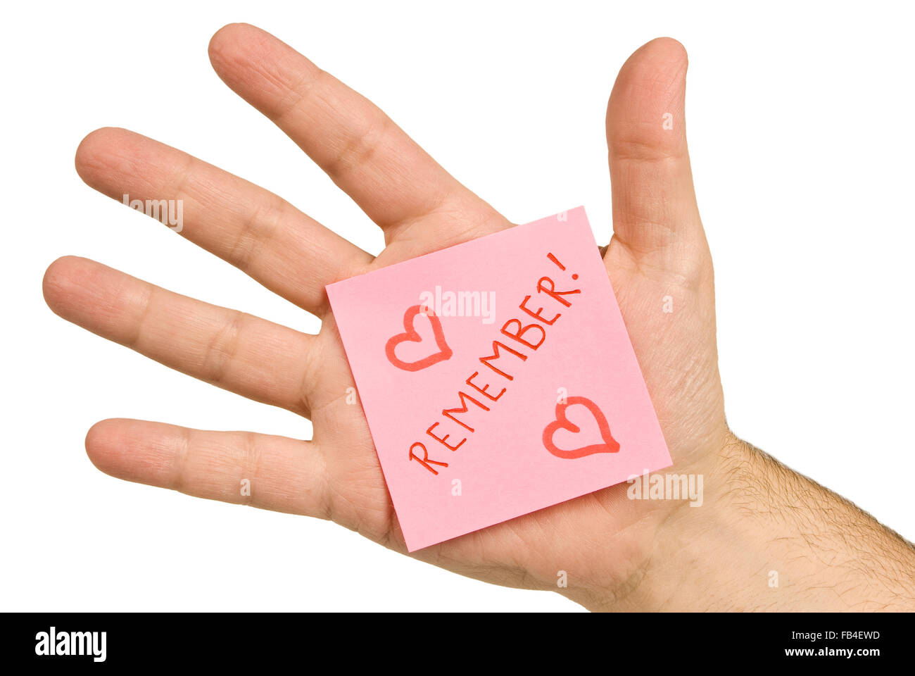 Romantic Remember Note Stock Photo - Alamy