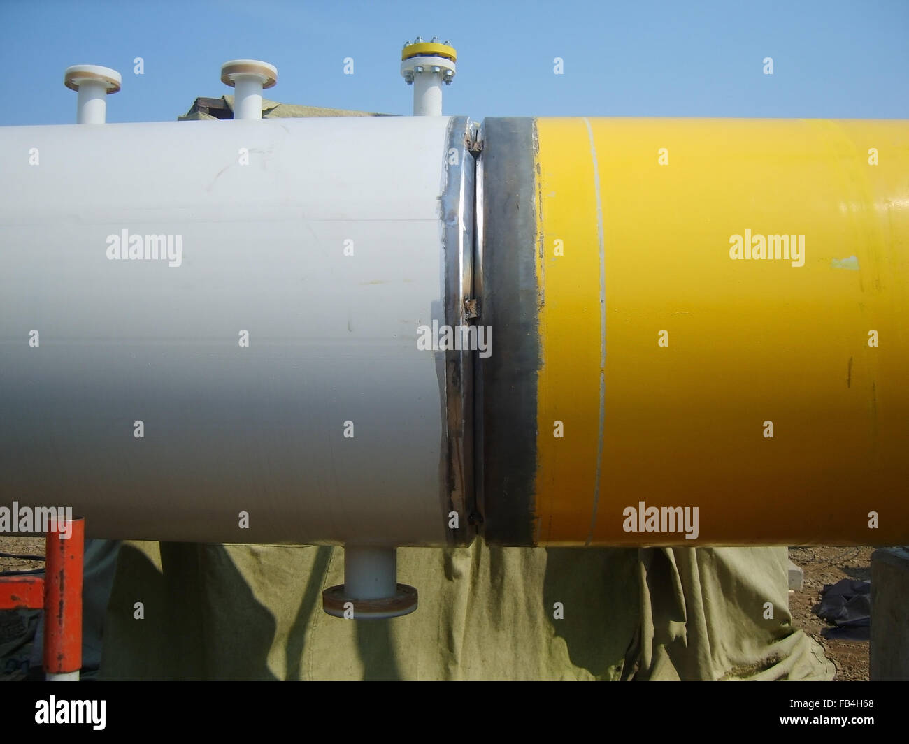 Welding seam on the pipeline Stock Photo - Alamy