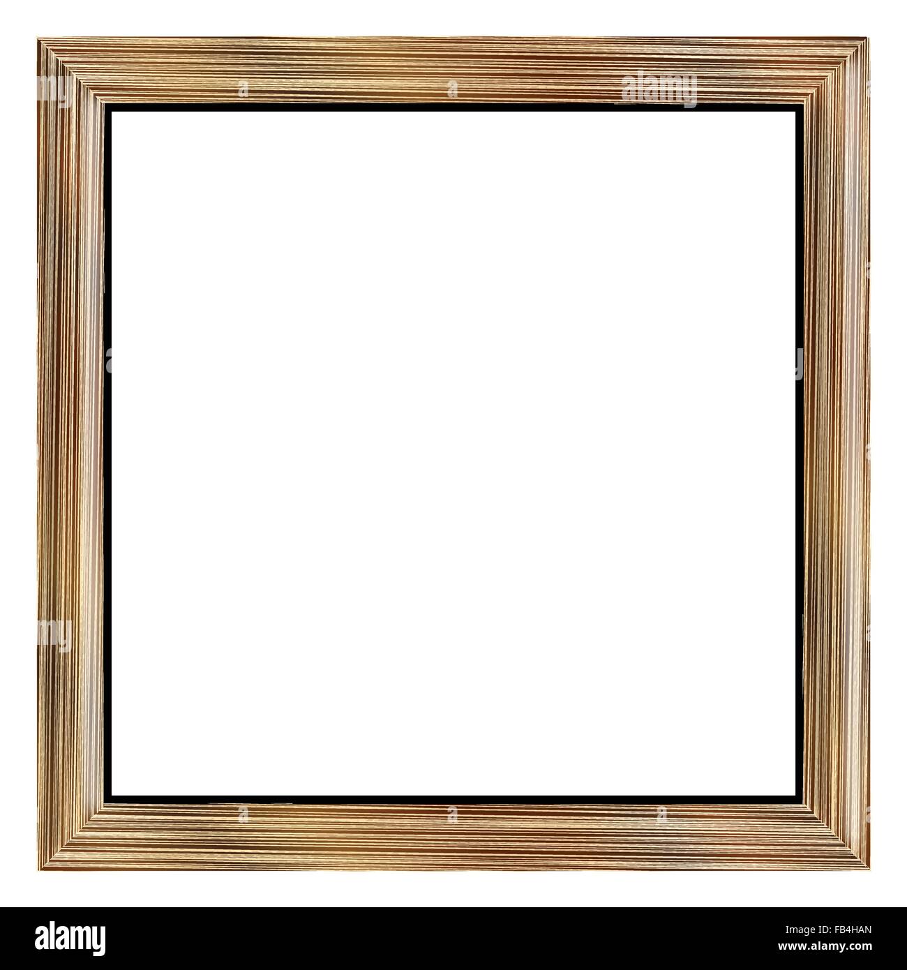 A pale oak wood picture frame over a white background Stock Vector ...