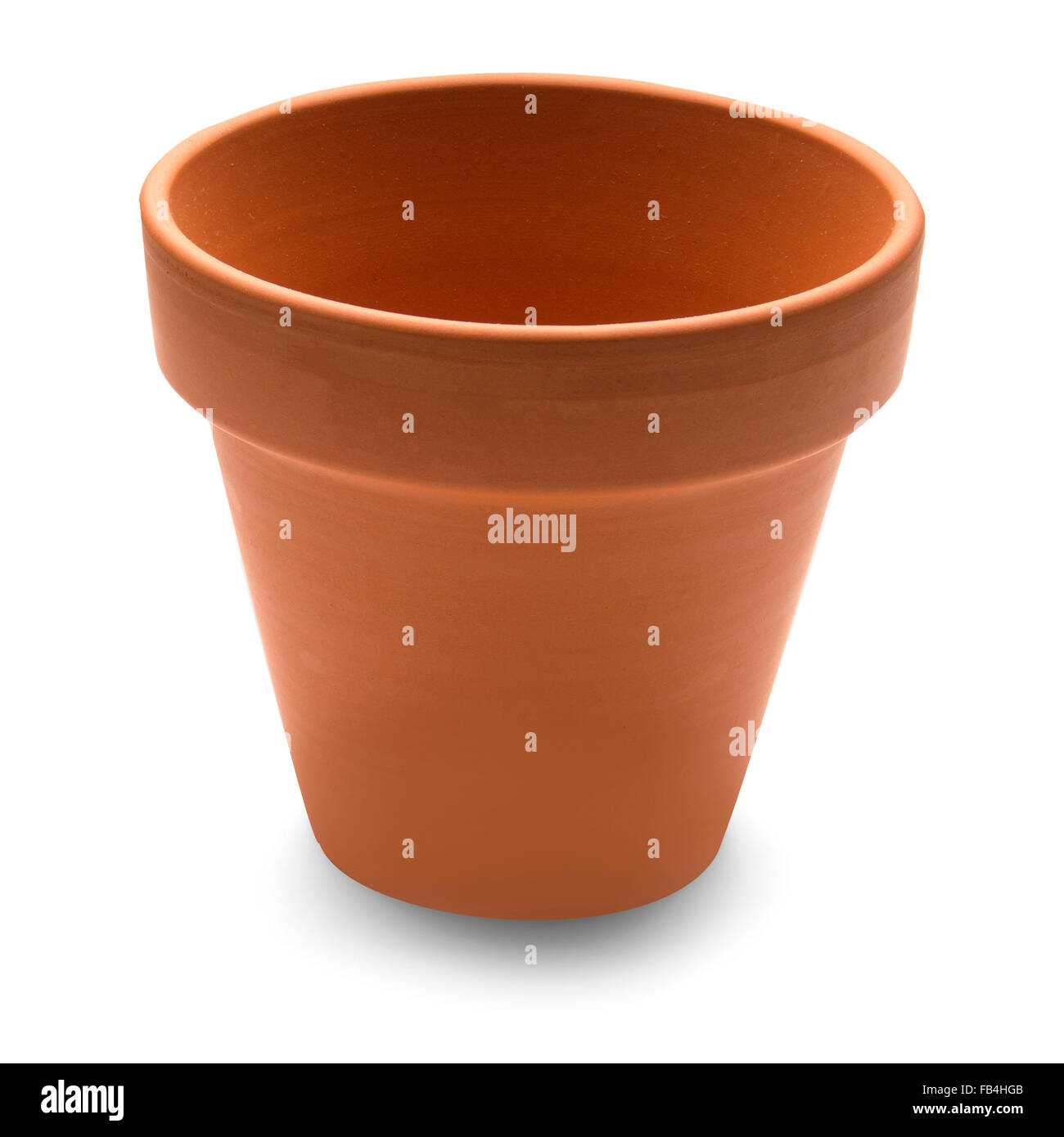 Clay Flower pot on white background with shadow Stock Photo - Alamy