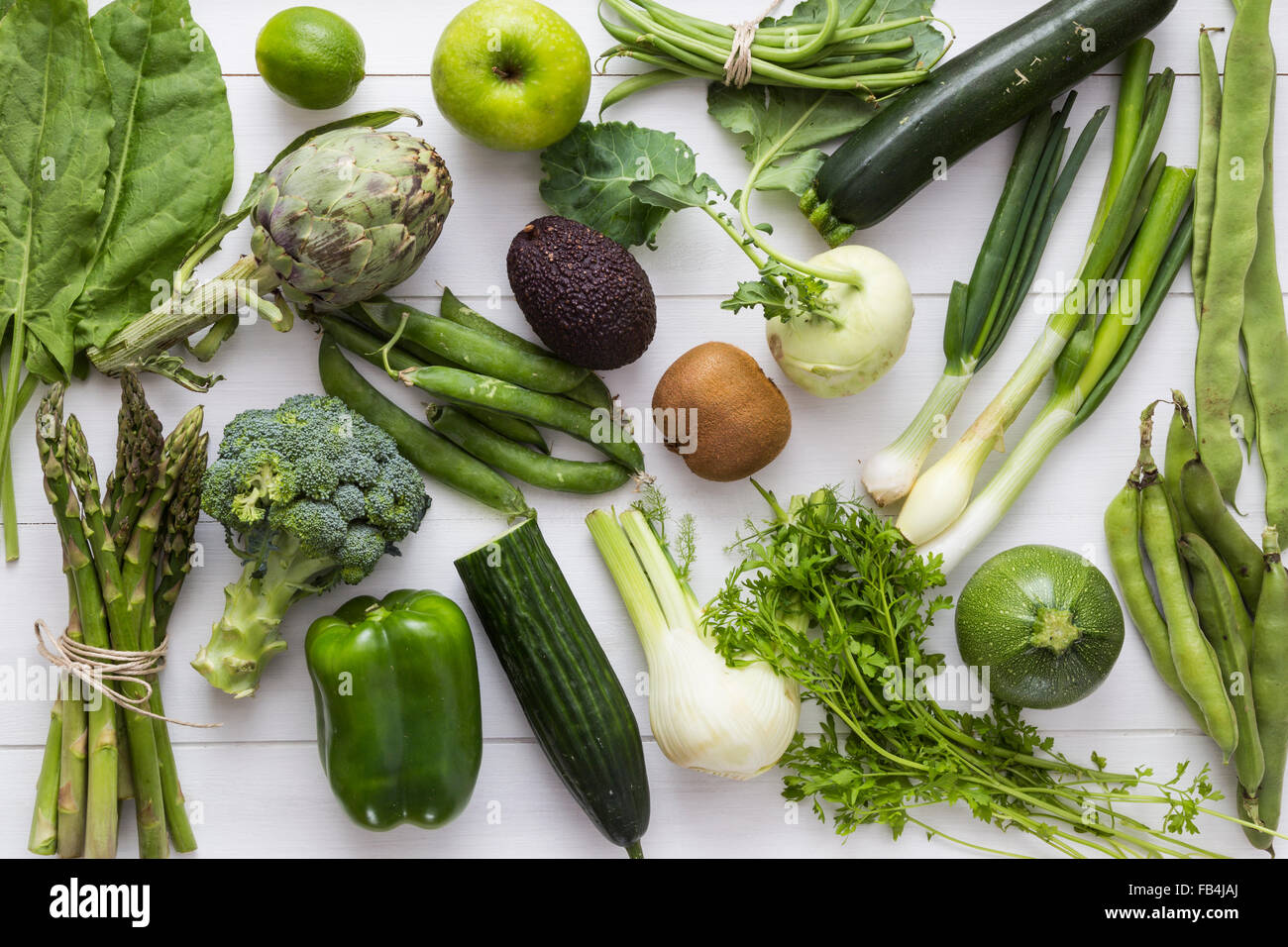 Green fruit vegetables hi-res stock photography and images - Alamy