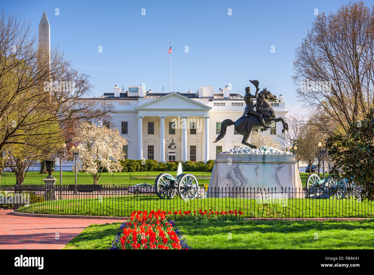 Washington, DC at the White House and Lafayette Square Stock Photo - Alamy