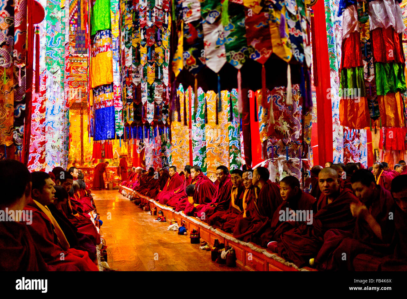 Chinese Tibetan Monastry,Gompa,Buddhist Temple,Prayers,Decorative ...