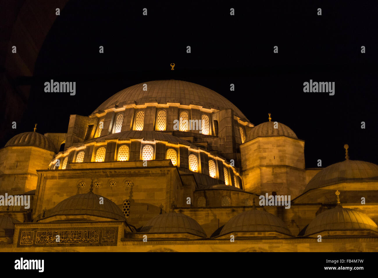 the Süleymaniye mosque at night, Istanbul, Turkey Stock Photo - Alamy
