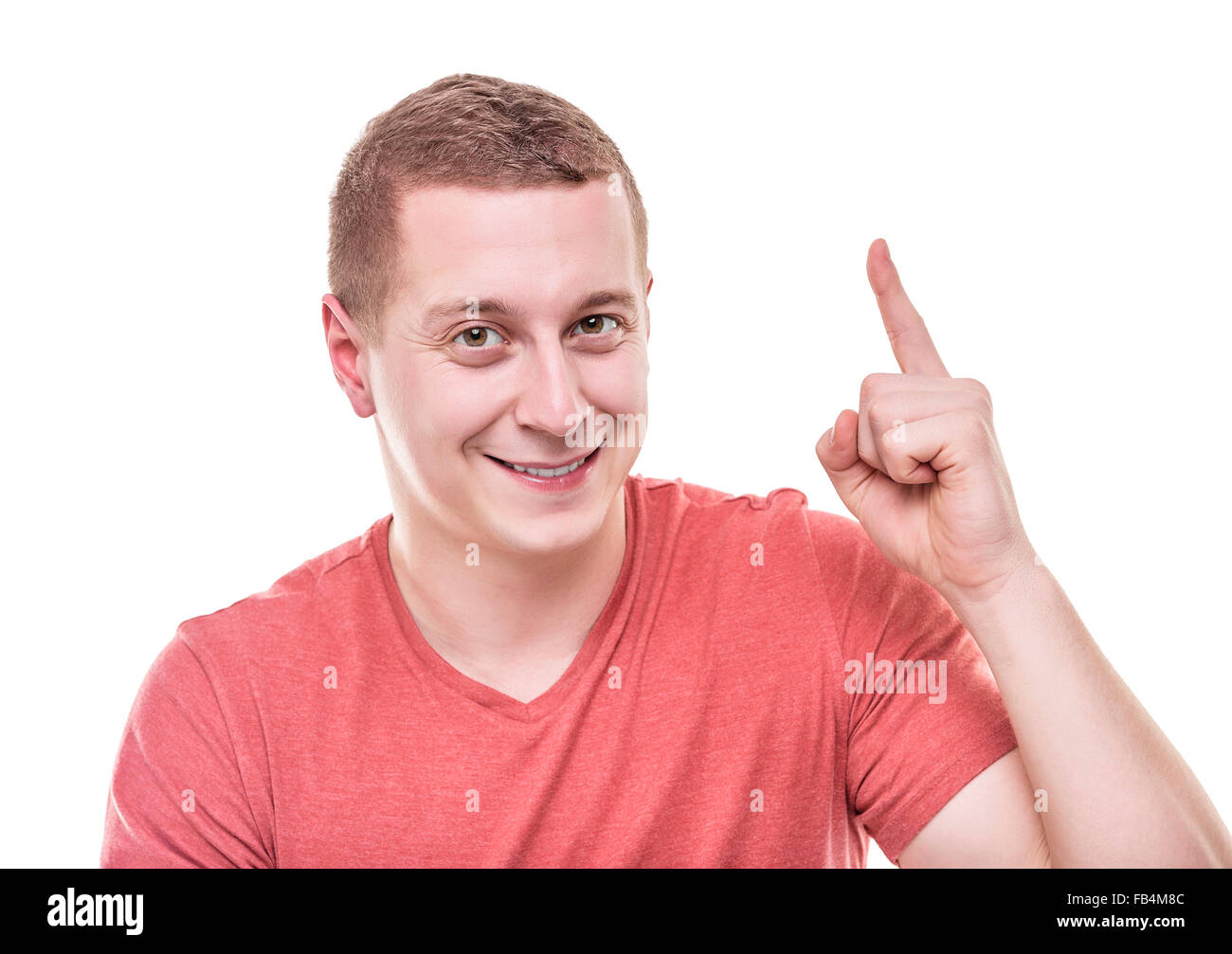 Man pointing up Stock Photo - Alamy