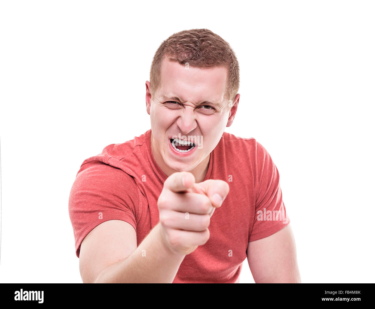 Handsome man point finger hi-res stock photography and images - Alamy