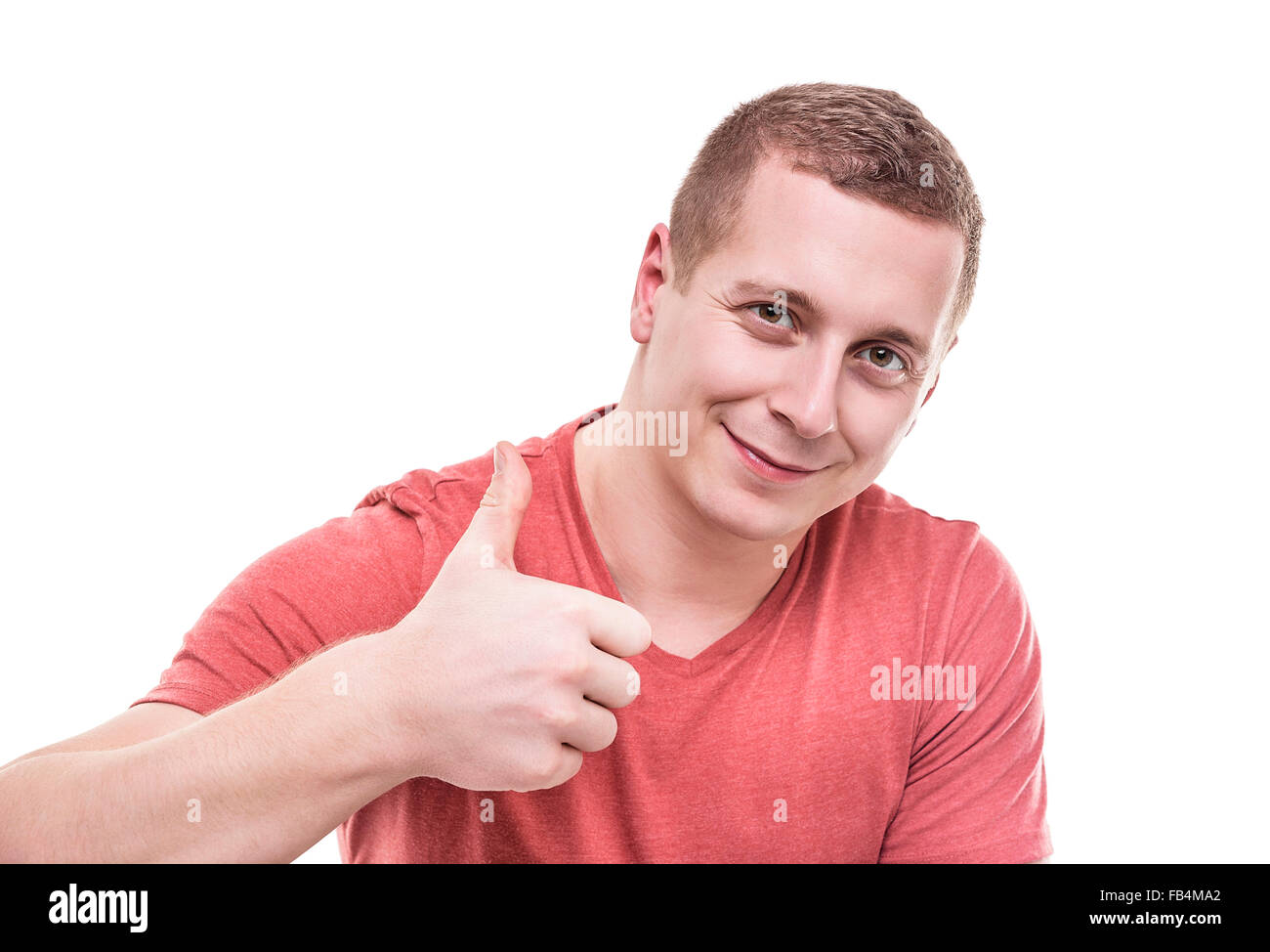 Young handsome man making ok hi-res stock photography and images - Alamy