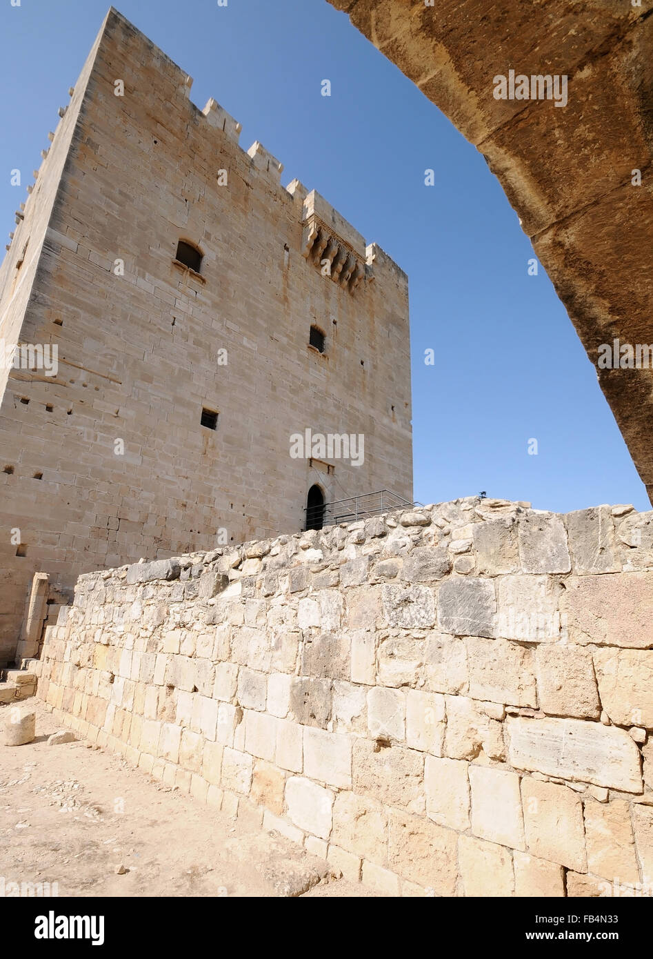 The famous ancient castle of Kolossi at Limassol area in Cyprus Stock ...