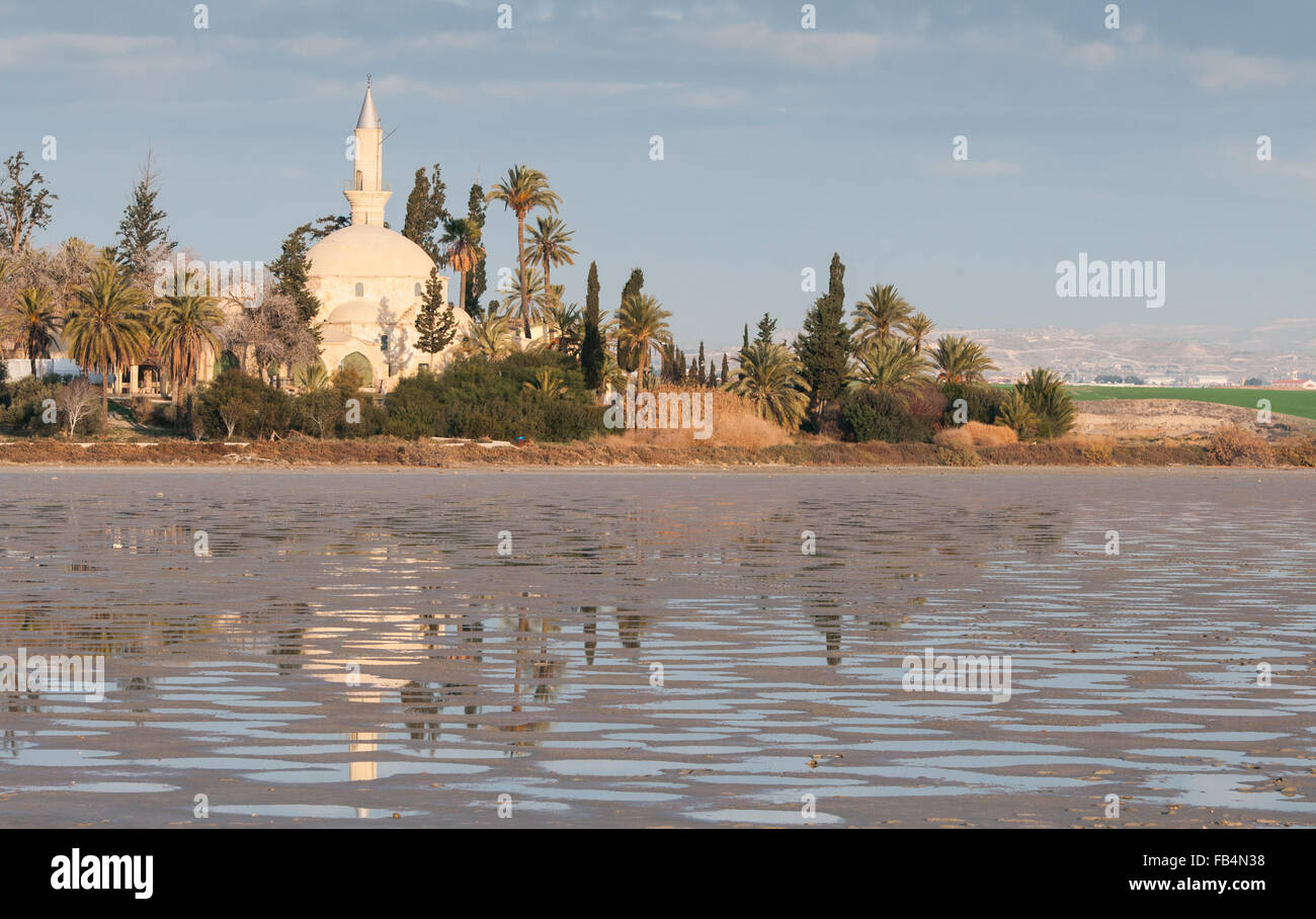 Hala sultan Tekke Muslim shrine mosque located near the salt lake of ...
