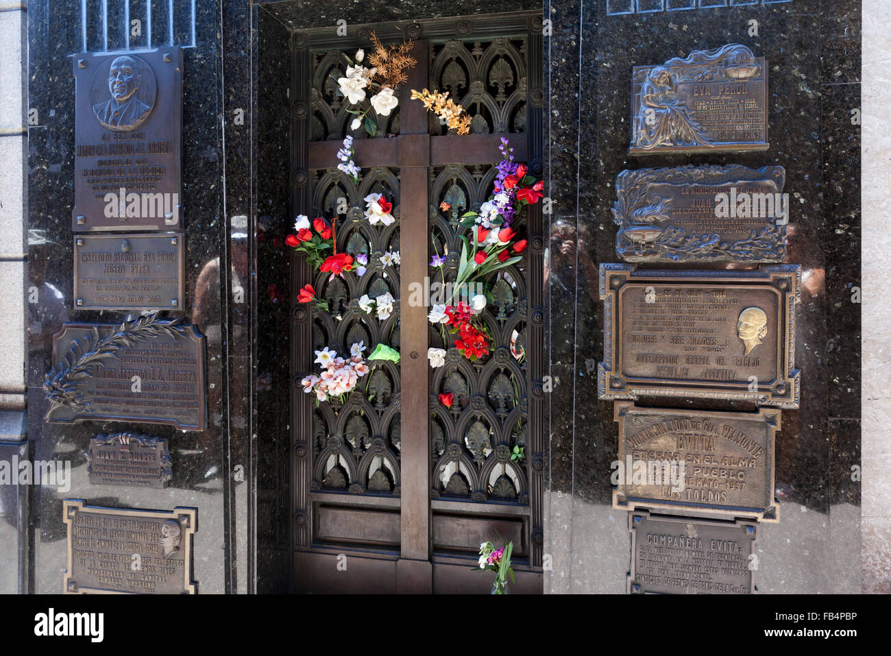 Tomb of Eva Peron, Evita, Recoleta Cemetery, Buenos Aires, Argentina ...