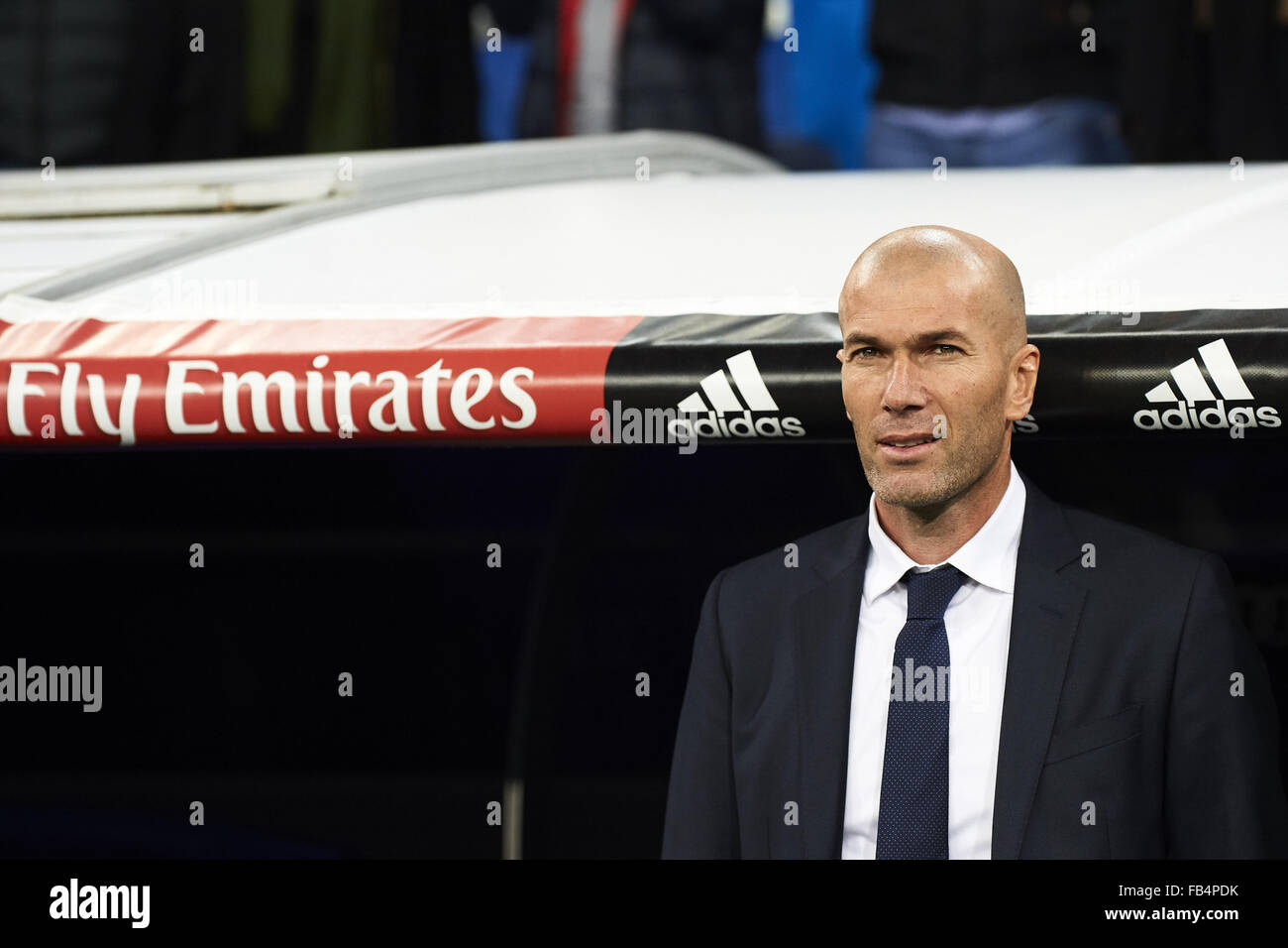Madrid, Spain. 9th Jan, 2016. Zinedine Zidane (coach, Real Madrid F.C ...