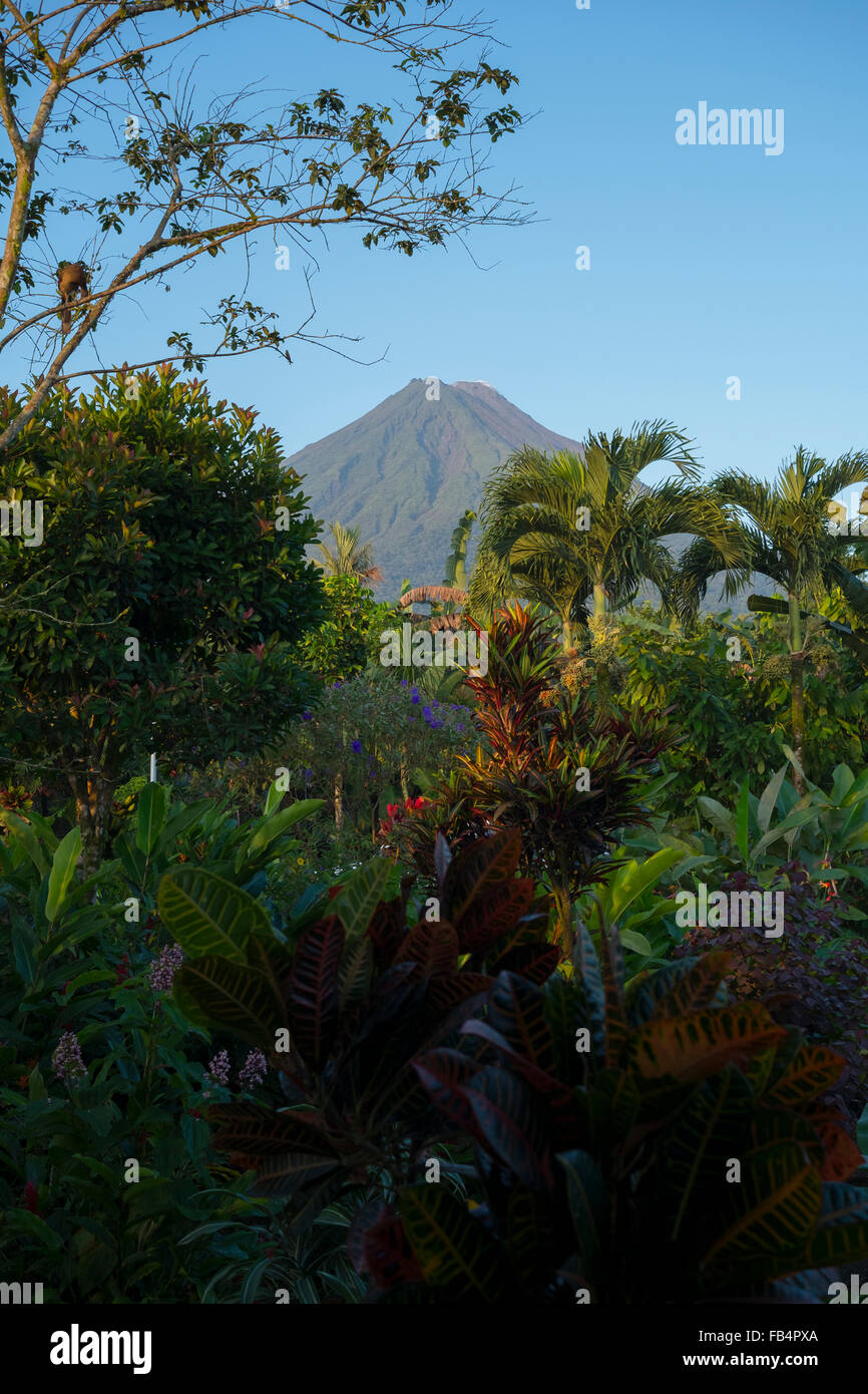 View of Volcano Arenal (Volcán Arenal) from La Fortuna, Costa Rica. In ...
