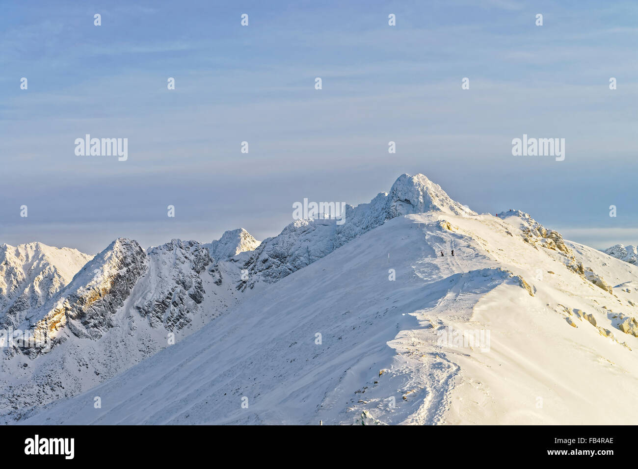 Sunny weather on Kasprowy Wierch in Zakopane in Tatra Mounts in winter ...