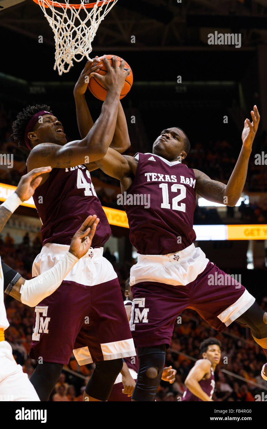 January 9, 2016: Tavario Miller #42 and Jalen Jones #12 of the Texas A ...