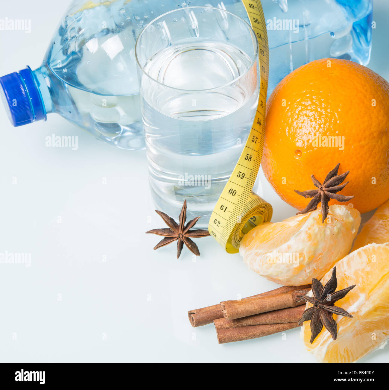 drinking water bottle with meter Stock Photo - Alamy