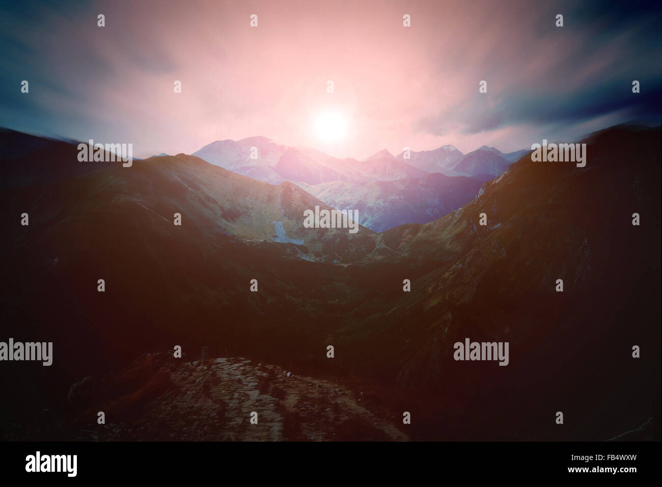 Abstract dark mountains hi-res stock photography and images - Alamy
