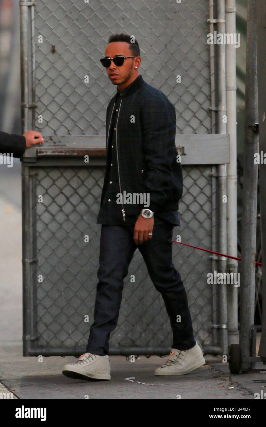 Lewis hamilton and his bulldog Roscoe seen arriving at the ABC studios ...