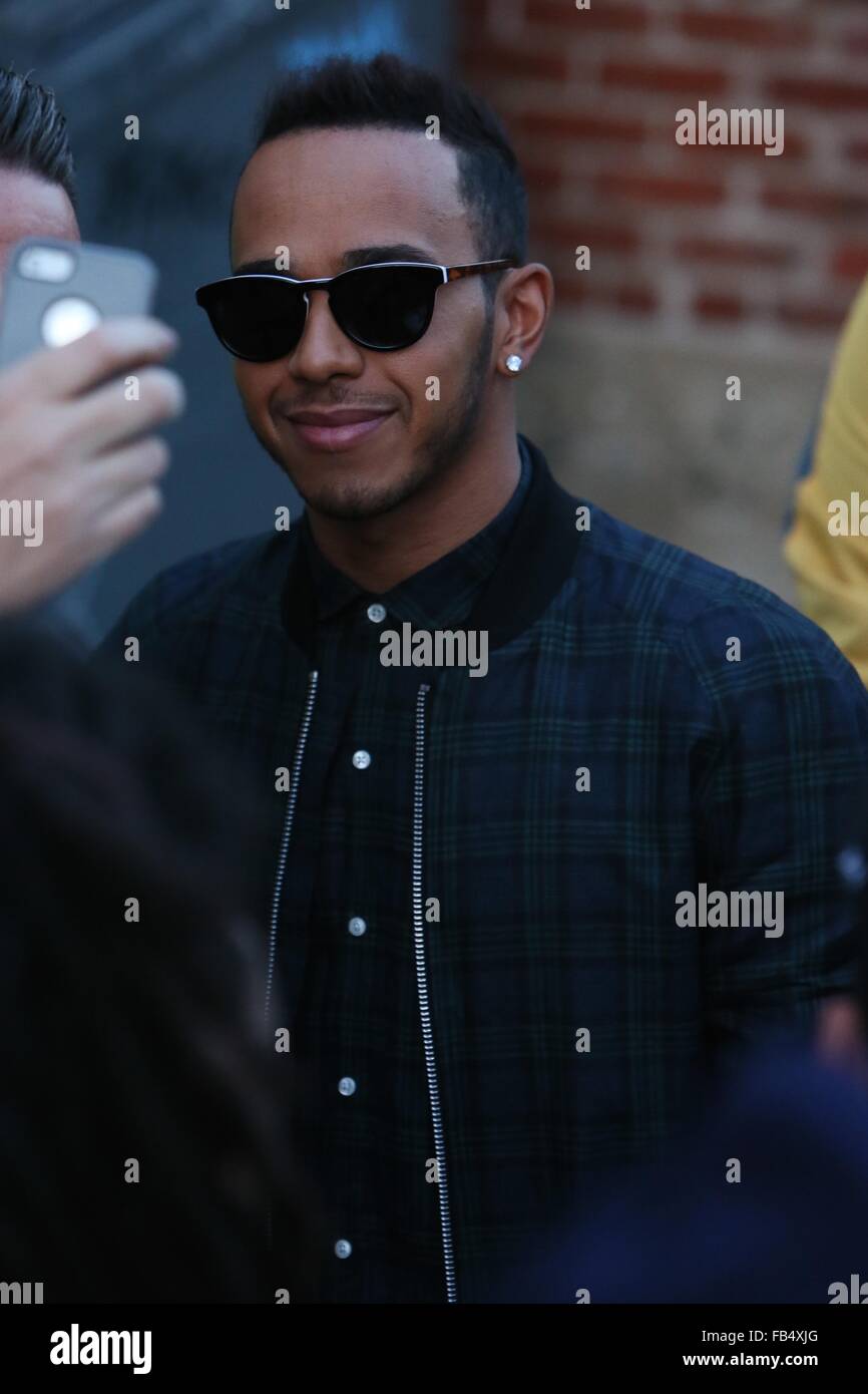 Lewis hamilton and his bulldog Roscoe seen arriving at the ABC studios ...