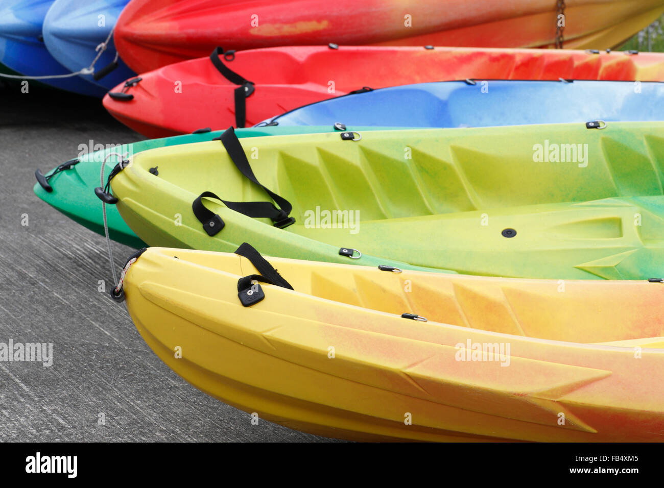 Colourful canoe boats hi-res stock photography and images - Alamy