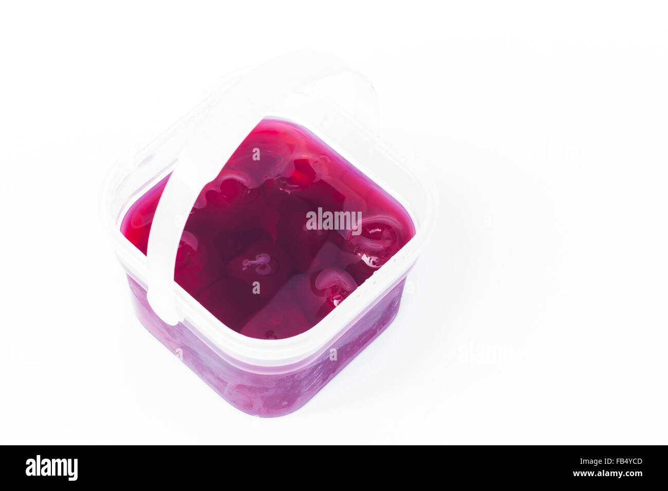 Homemade cherry syrup isolated on white background, stock photo Stock ...