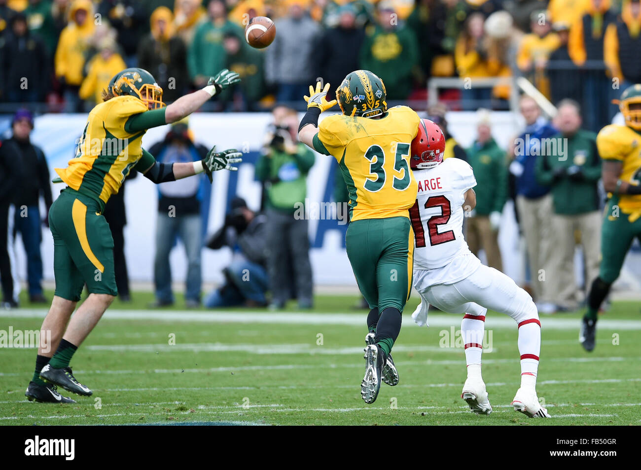 Frisco, Texas, USA. 9th Jan, 2016. North Dakota State Bison safety ...