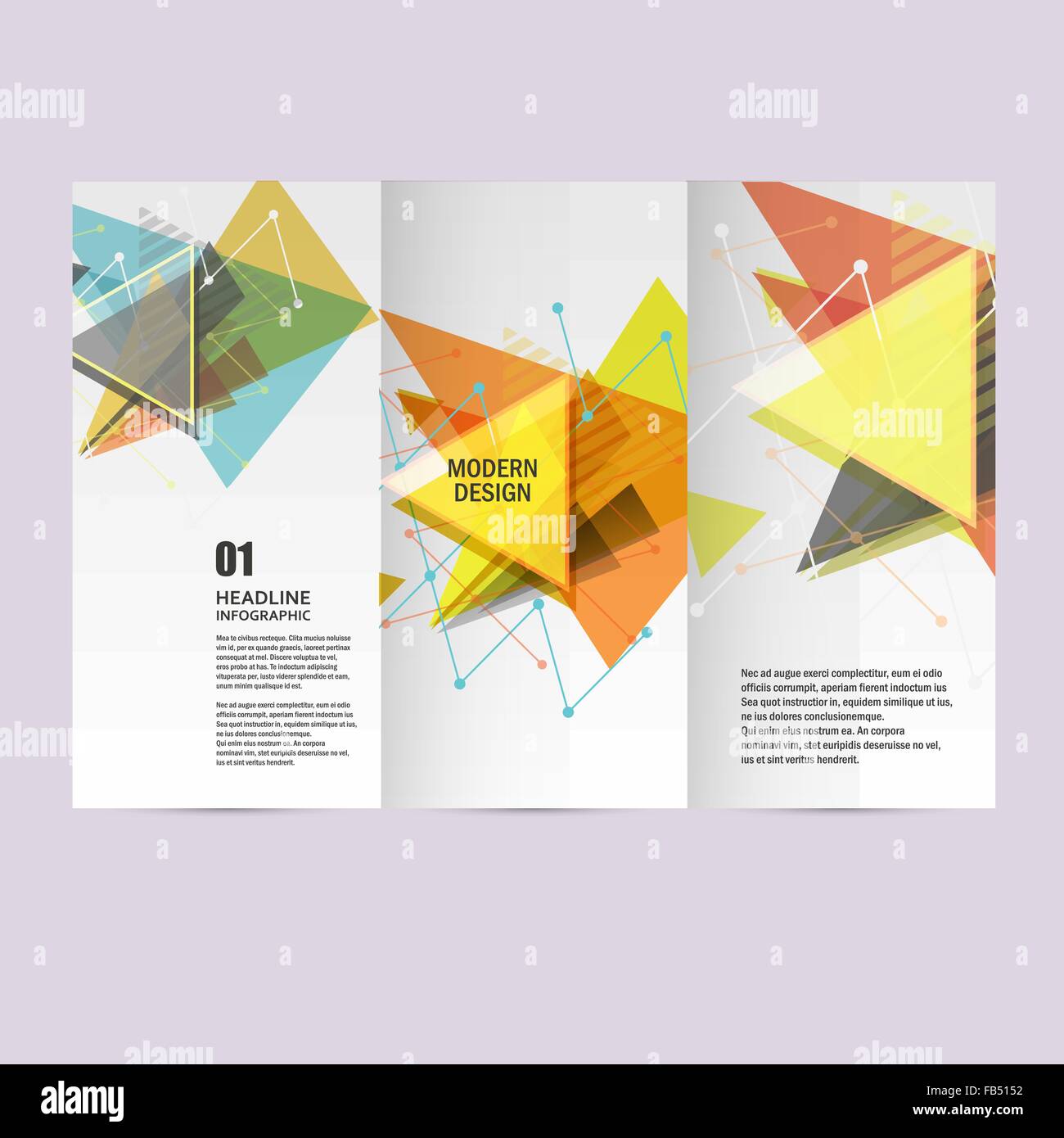 Light book cover. Abstract vector composition of triangles for printing ...
