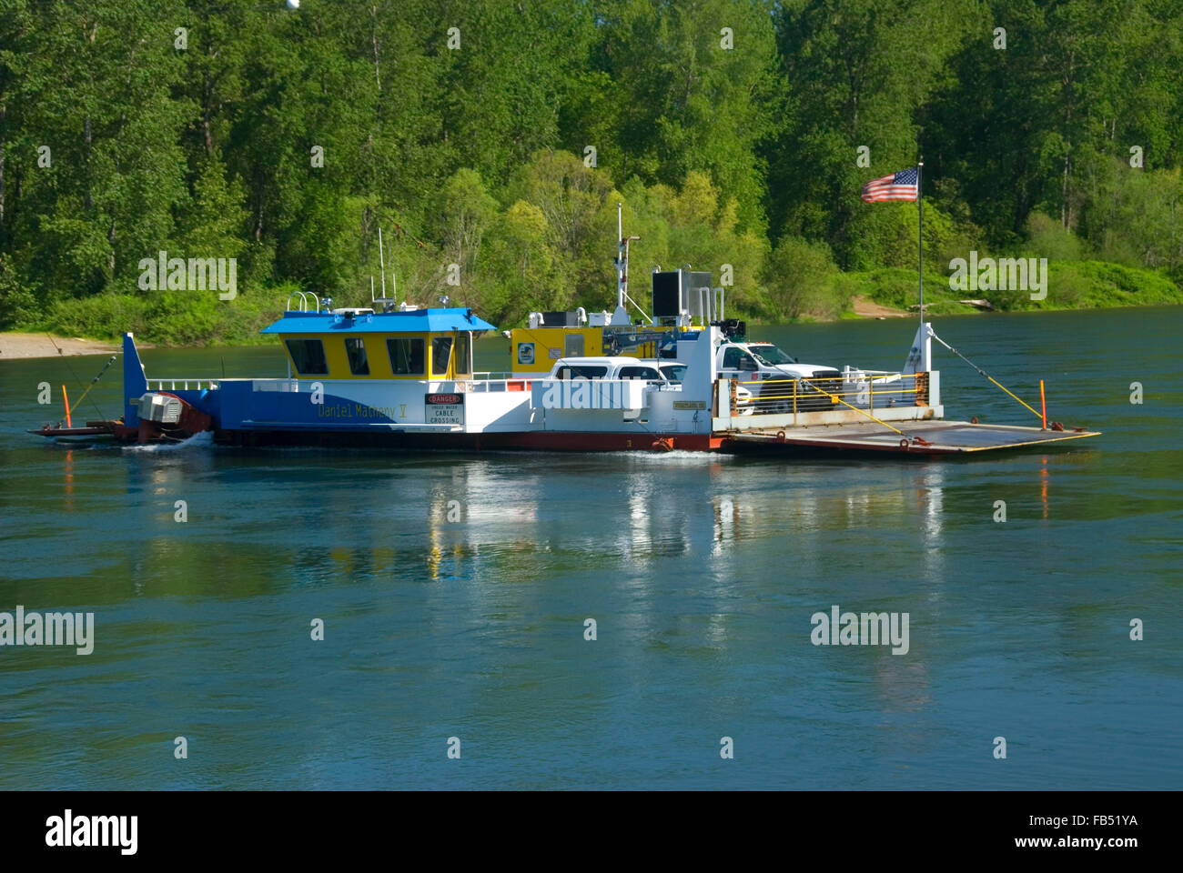 Ferry, Willamette Mission State Park, Oregon Stock Photo - Alamy