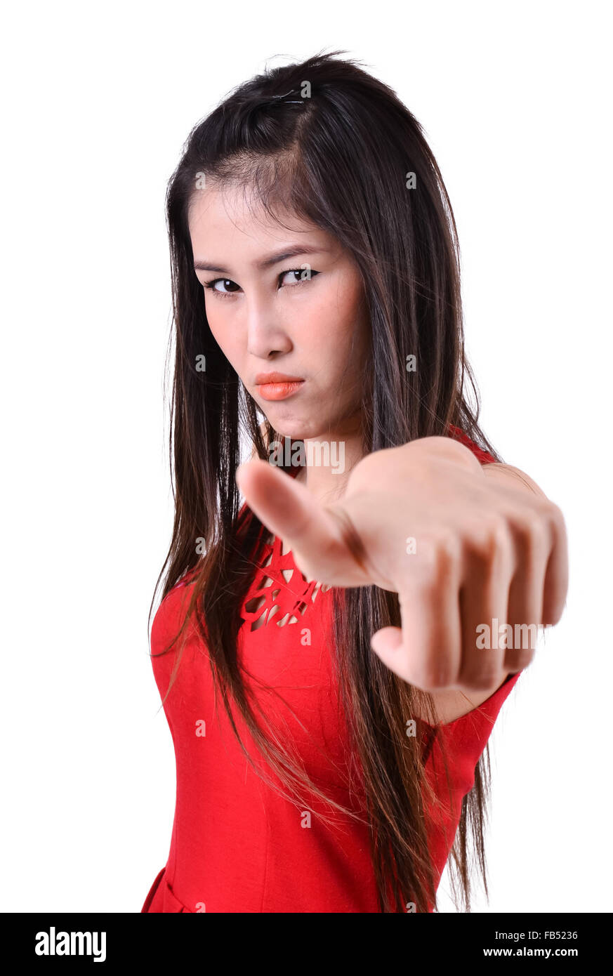 Angry pretty women isolated on white background Stock Photo - Alamy