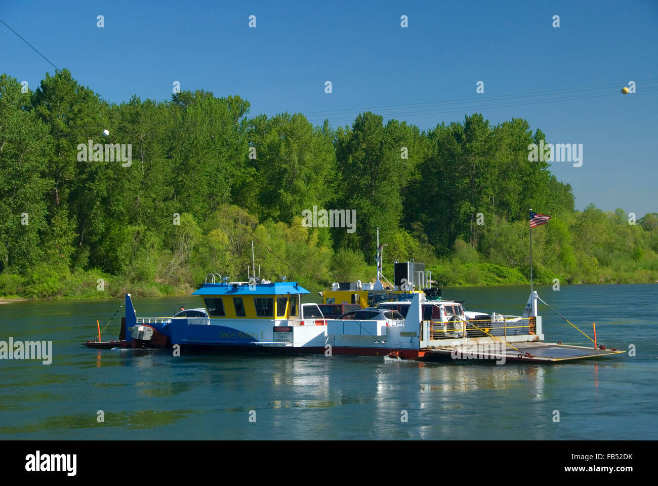 Ferry, Willamette Mission State Park, Oregon Stock Photo - Alamy