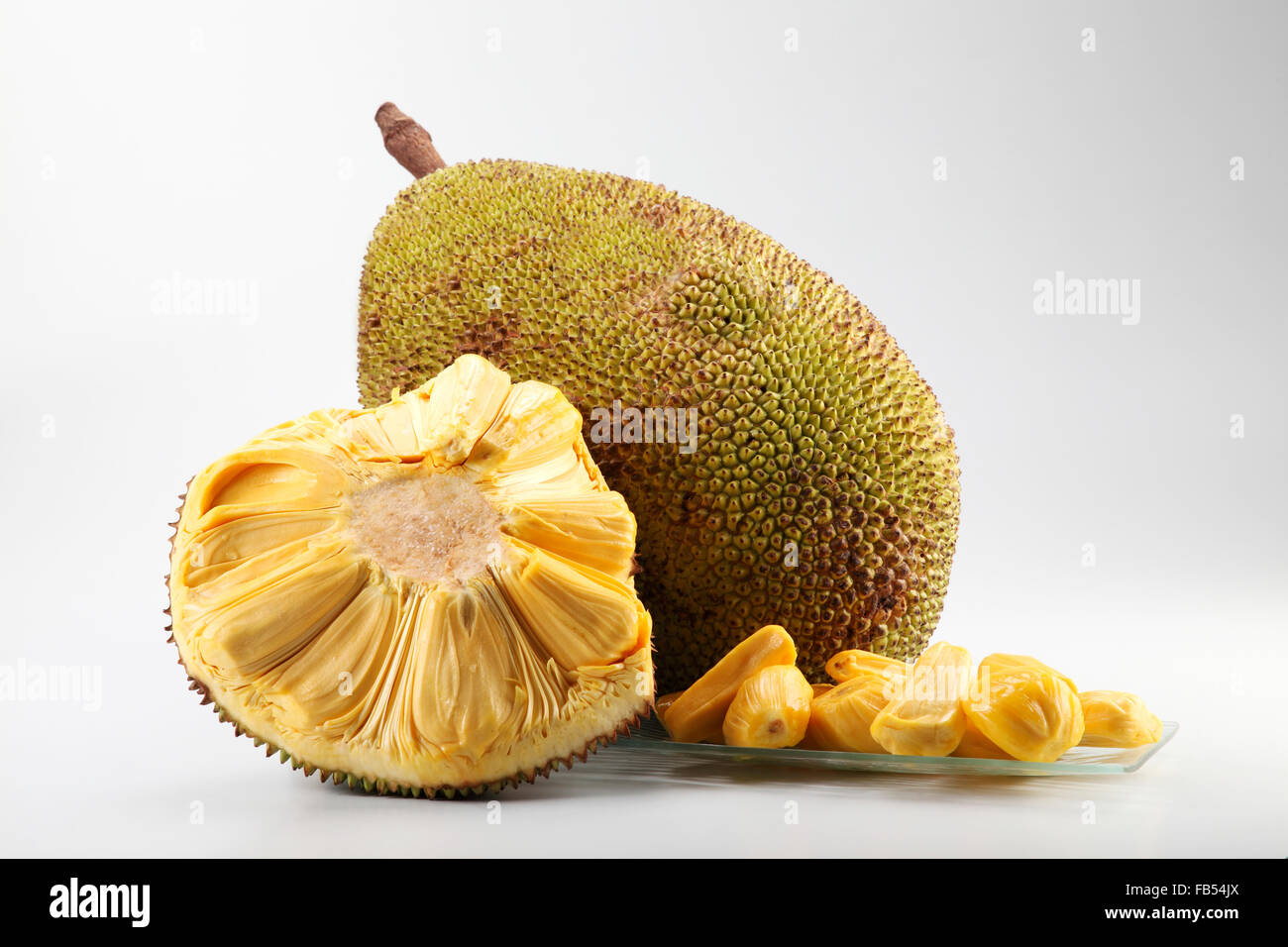 raw fruit jackfruit or artocarpus on the plain background Stock Photo ...