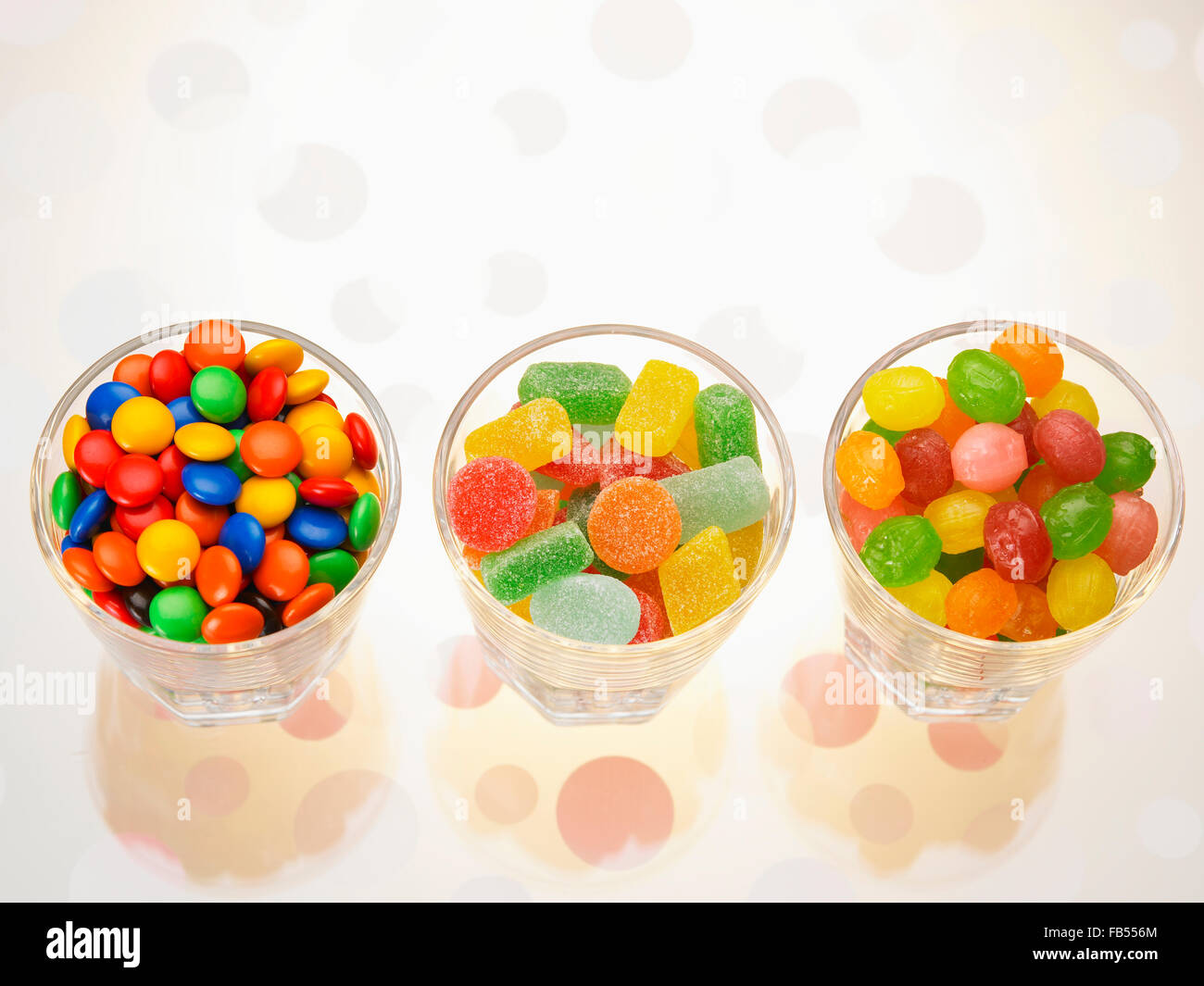 difference of the candy on the cup Stock Photo - Alamy