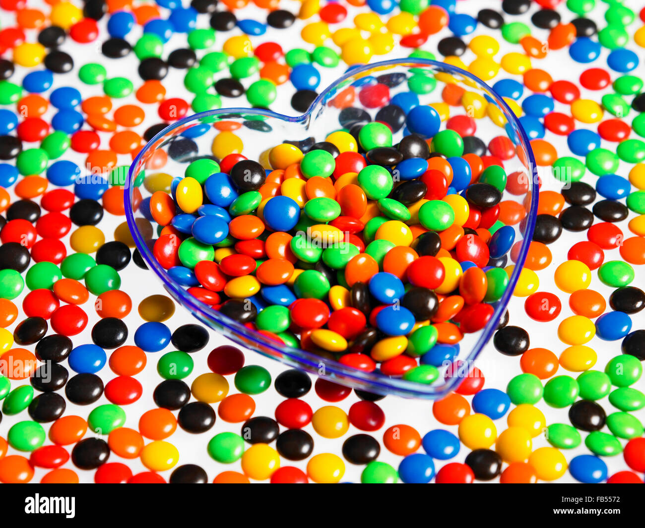 multi color of coated chocolate on the plate Stock Photo - Alamy