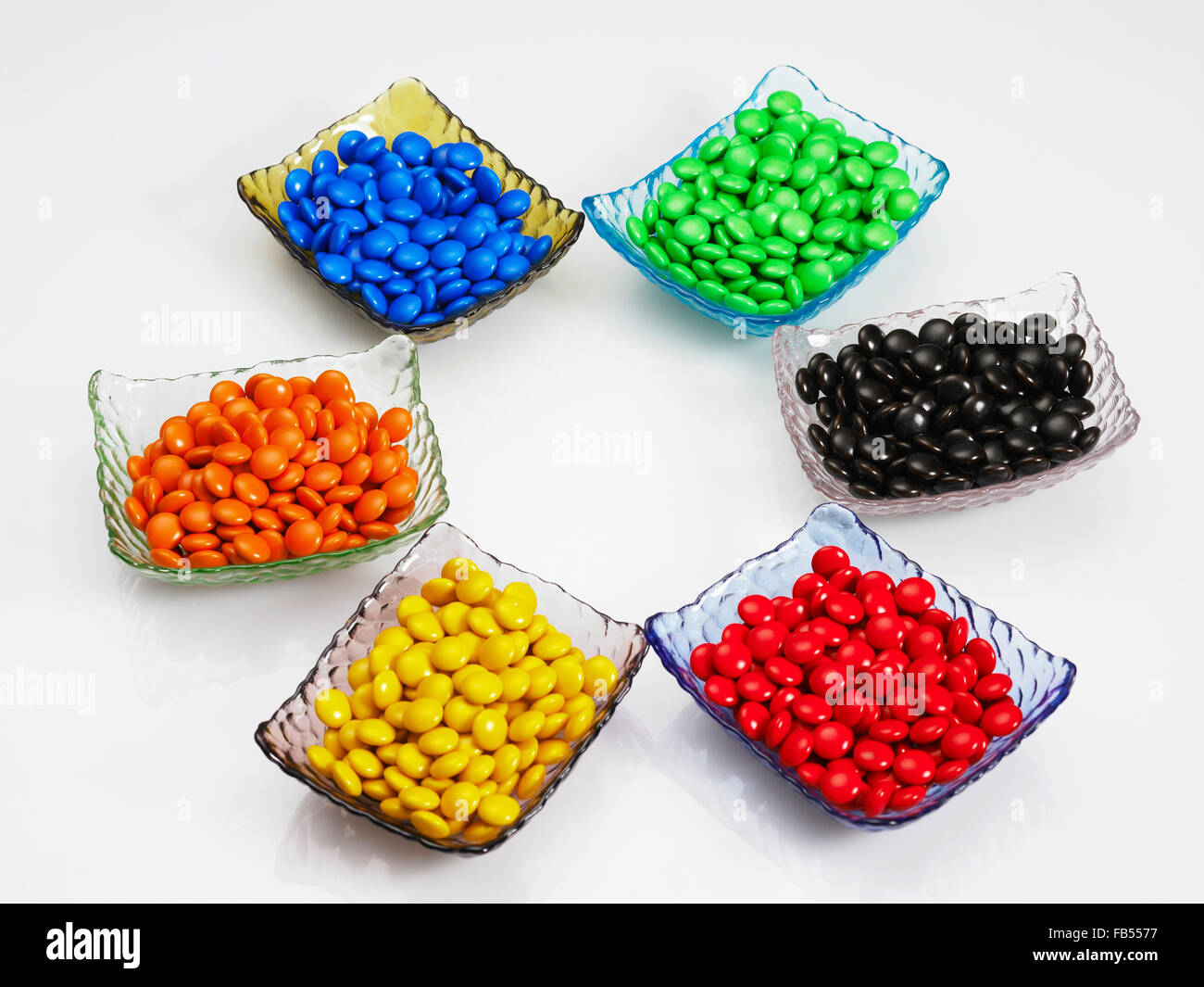 multi color of coated chocolate on the plate Stock Photo - Alamy