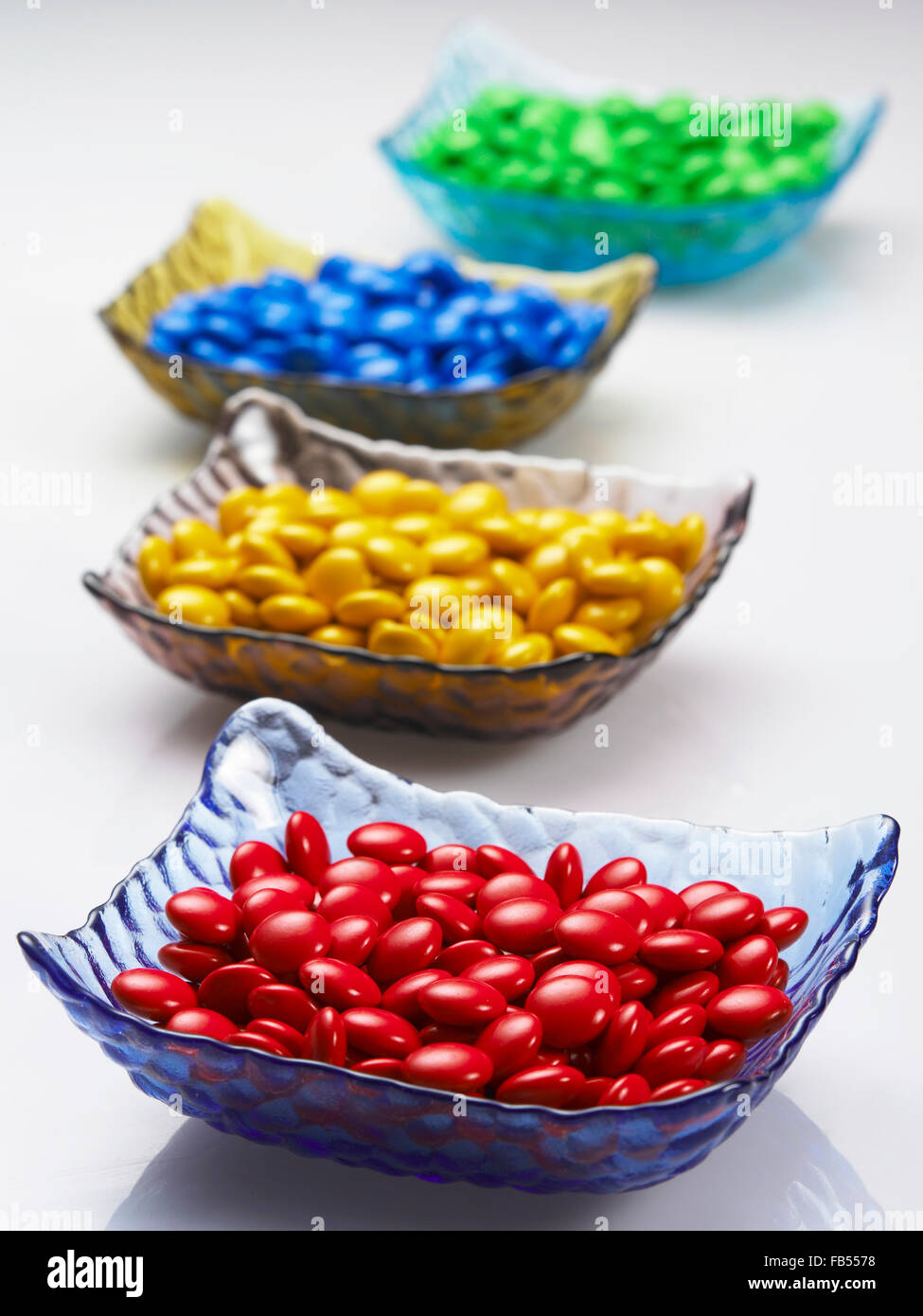 multi color of coated chocolate on the plate Stock Photo - Alamy