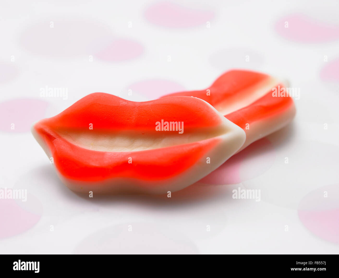 close up of the lip shape gummy candy Stock Photo - Alamy