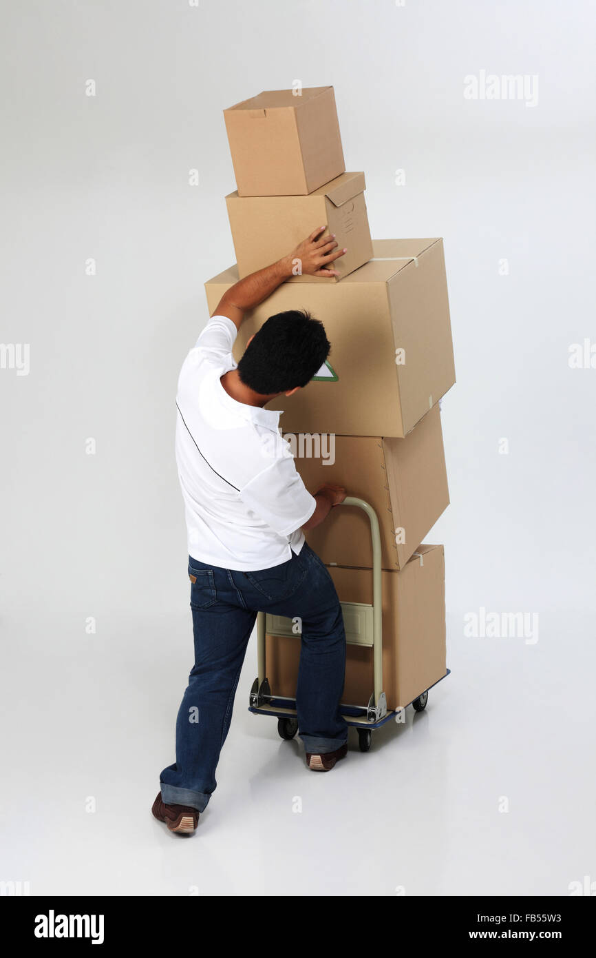 Carrying Moving Boxes