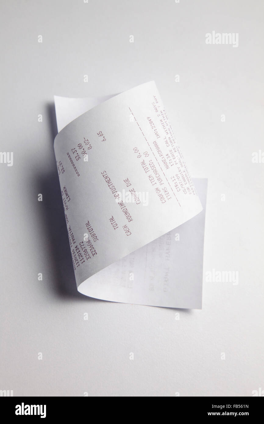 Printout paper rolls Stock Photo - Alamy