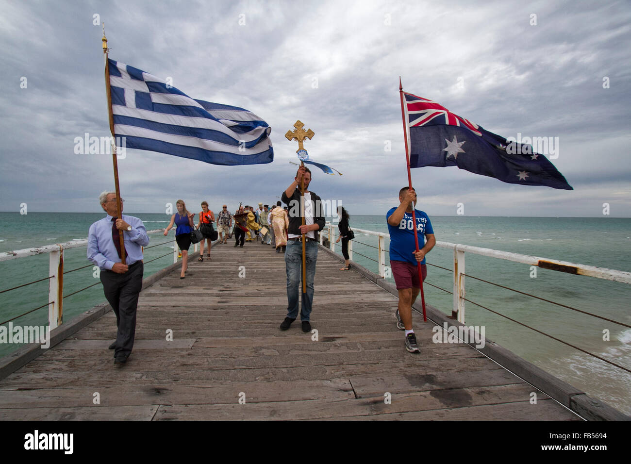 Adelaide Australia. 10th January 2015. Members of the Greek community ...