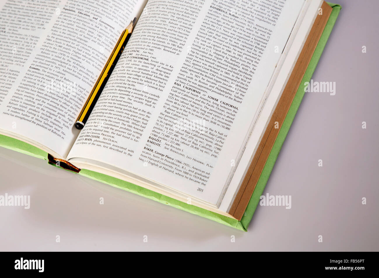 book and pencil Stock Photo - Alamy