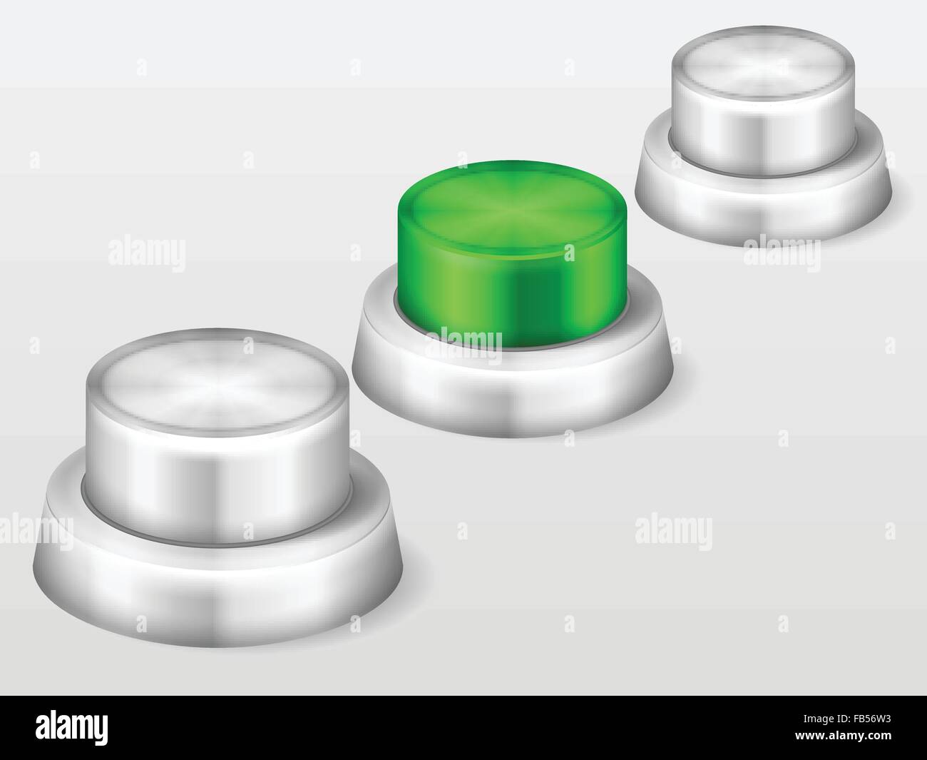 Start knob button on grey background. Vector illustration Stock Vector ...