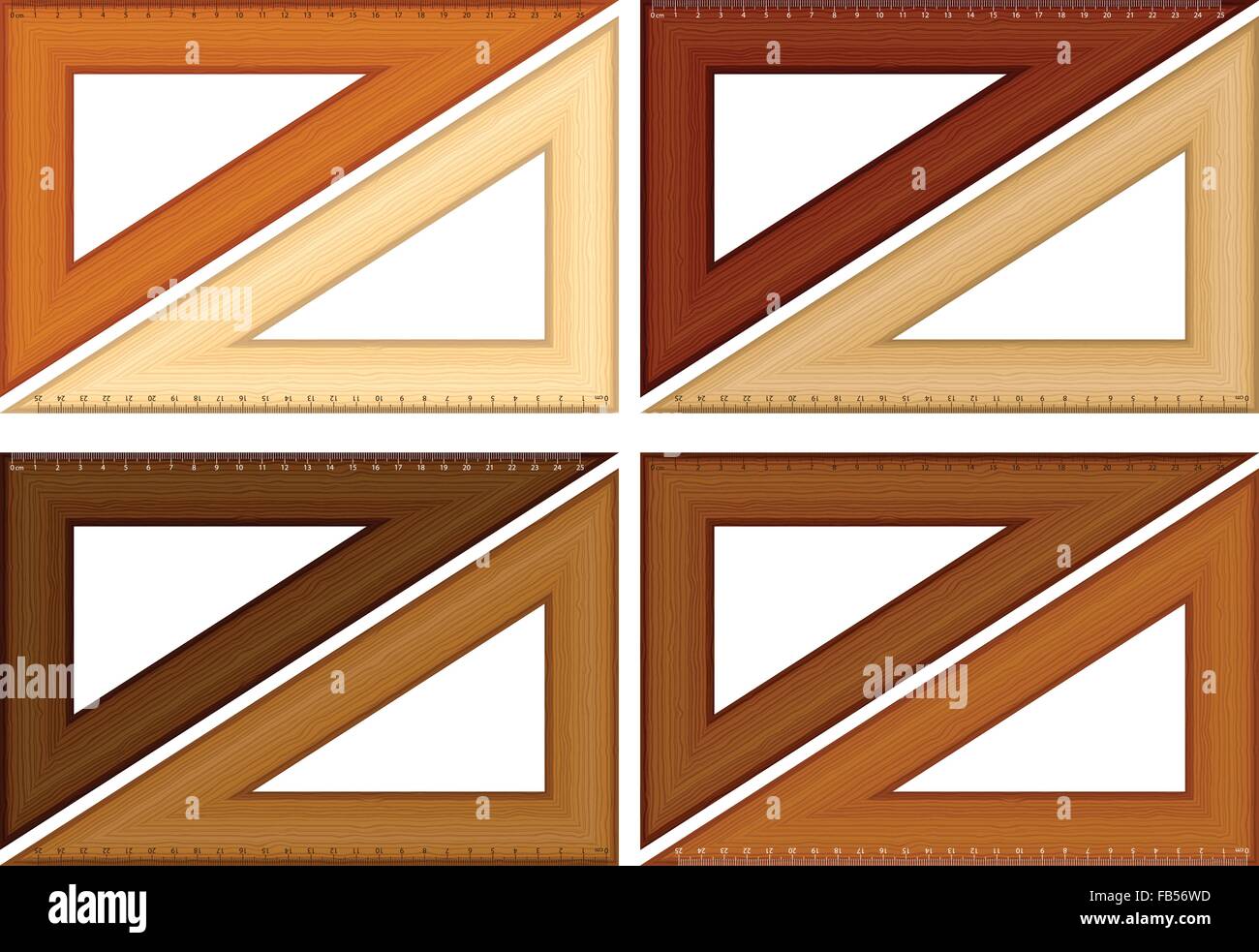 Wooden school ruler Stock Vector Images - Alamy