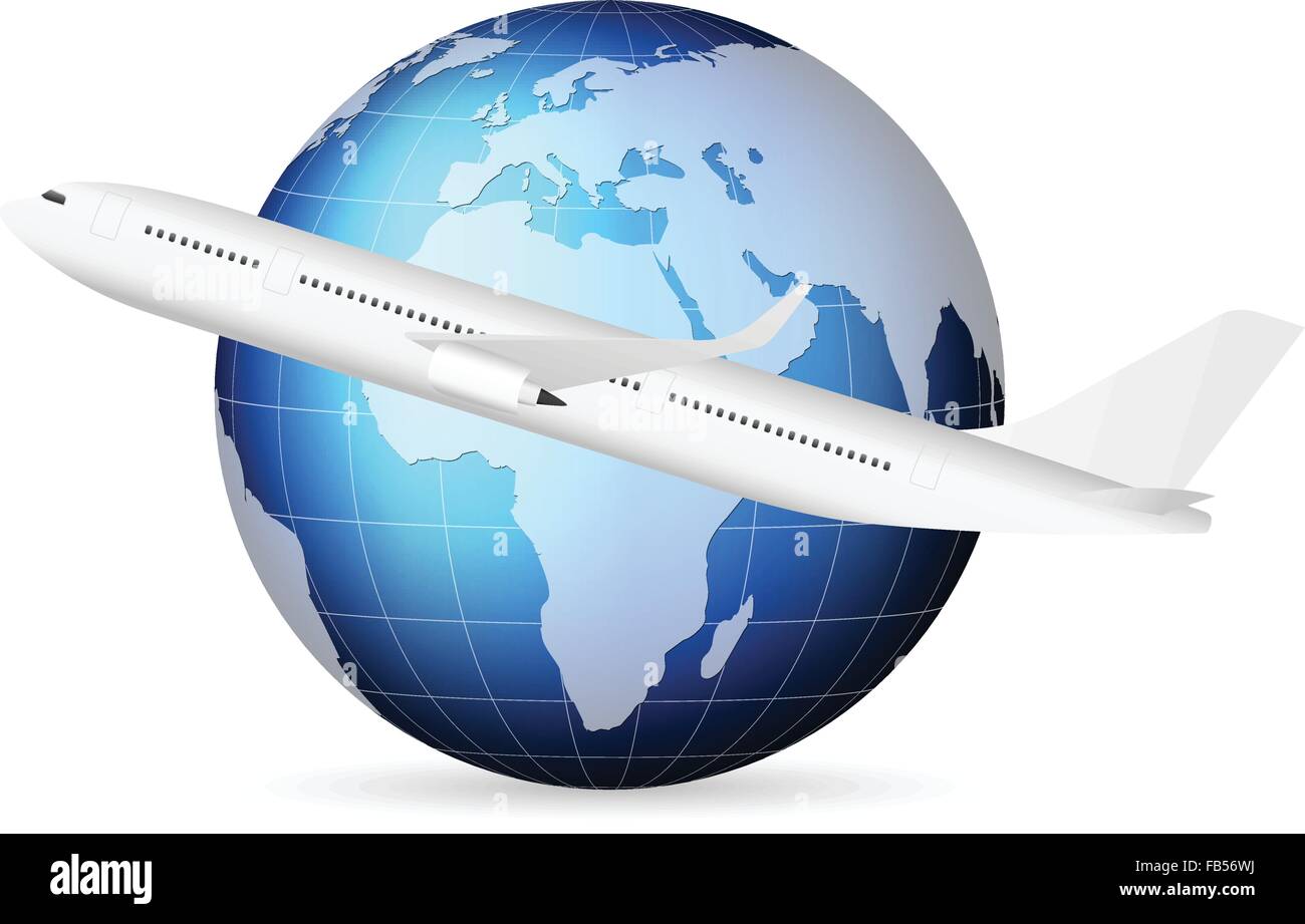 Airplane flight globe hi-res stock photography and images - Alamy