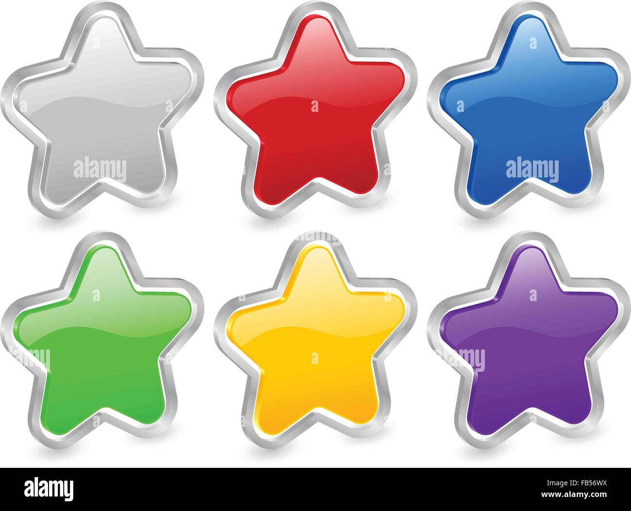 3D star icon isolated on white background. Vector illustration Stock ...