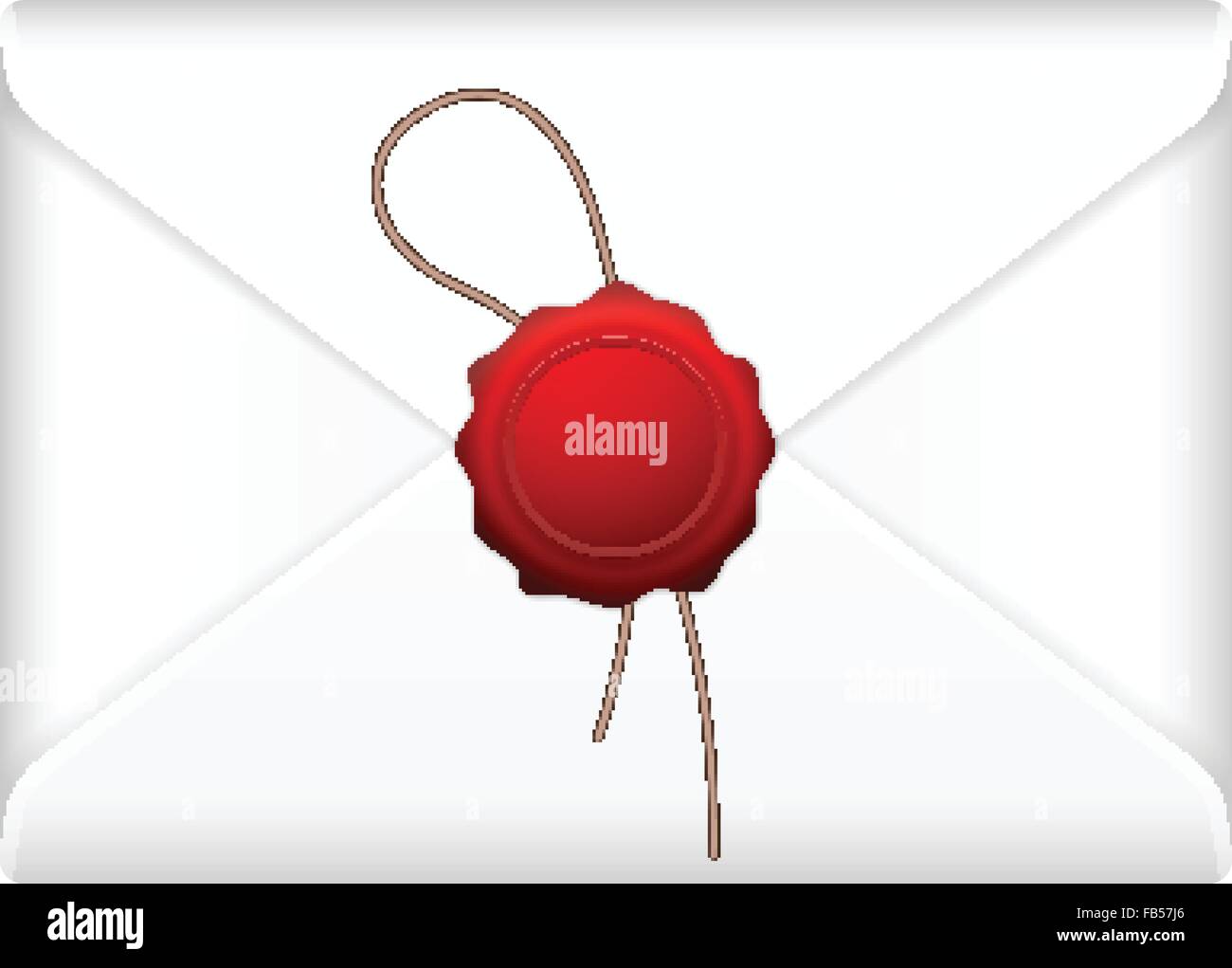 Envelope mail with wax stamp on a white background Stock Vector Image ...