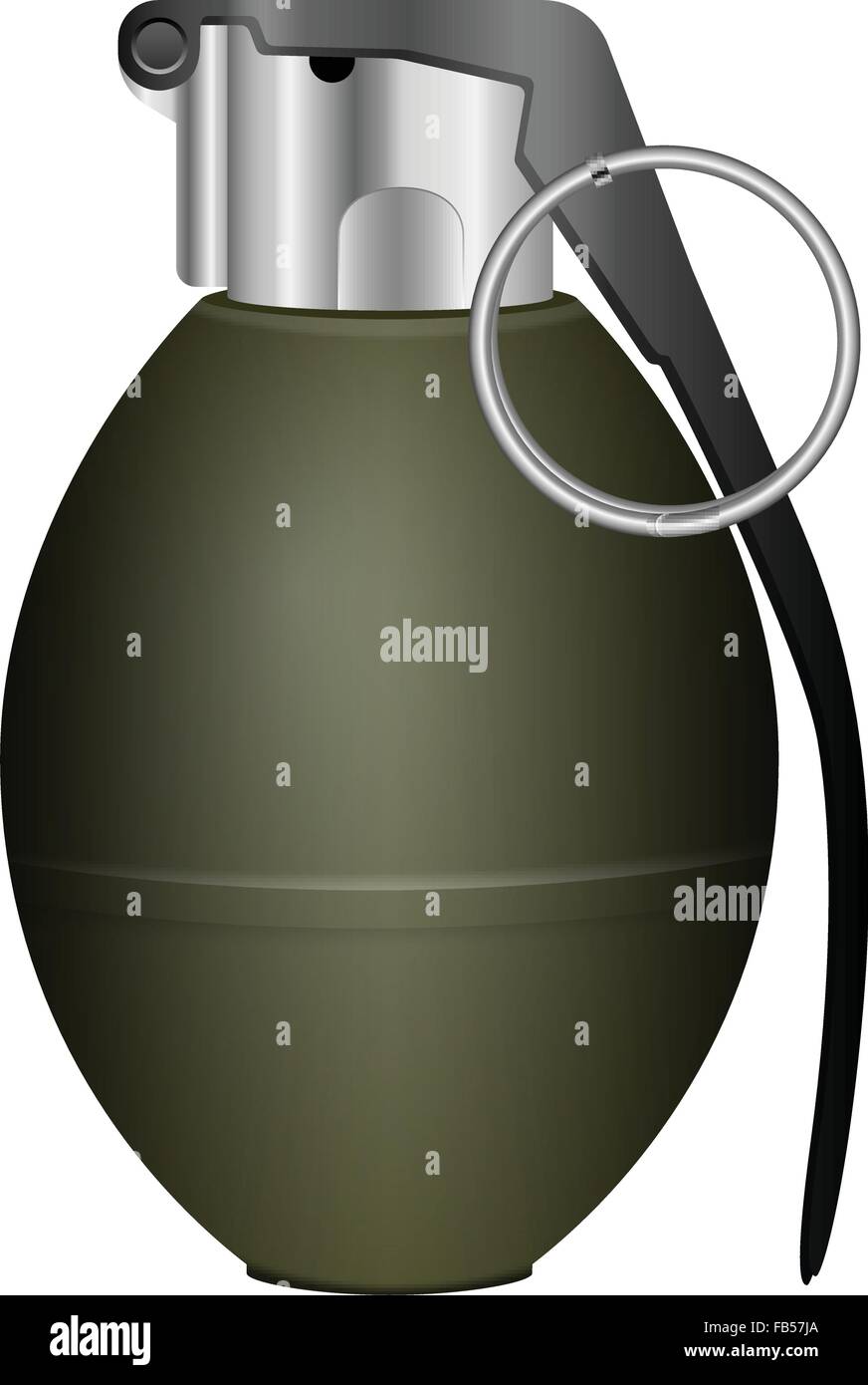 Green grenade on a white background Stock Vector Image & Art - Alamy