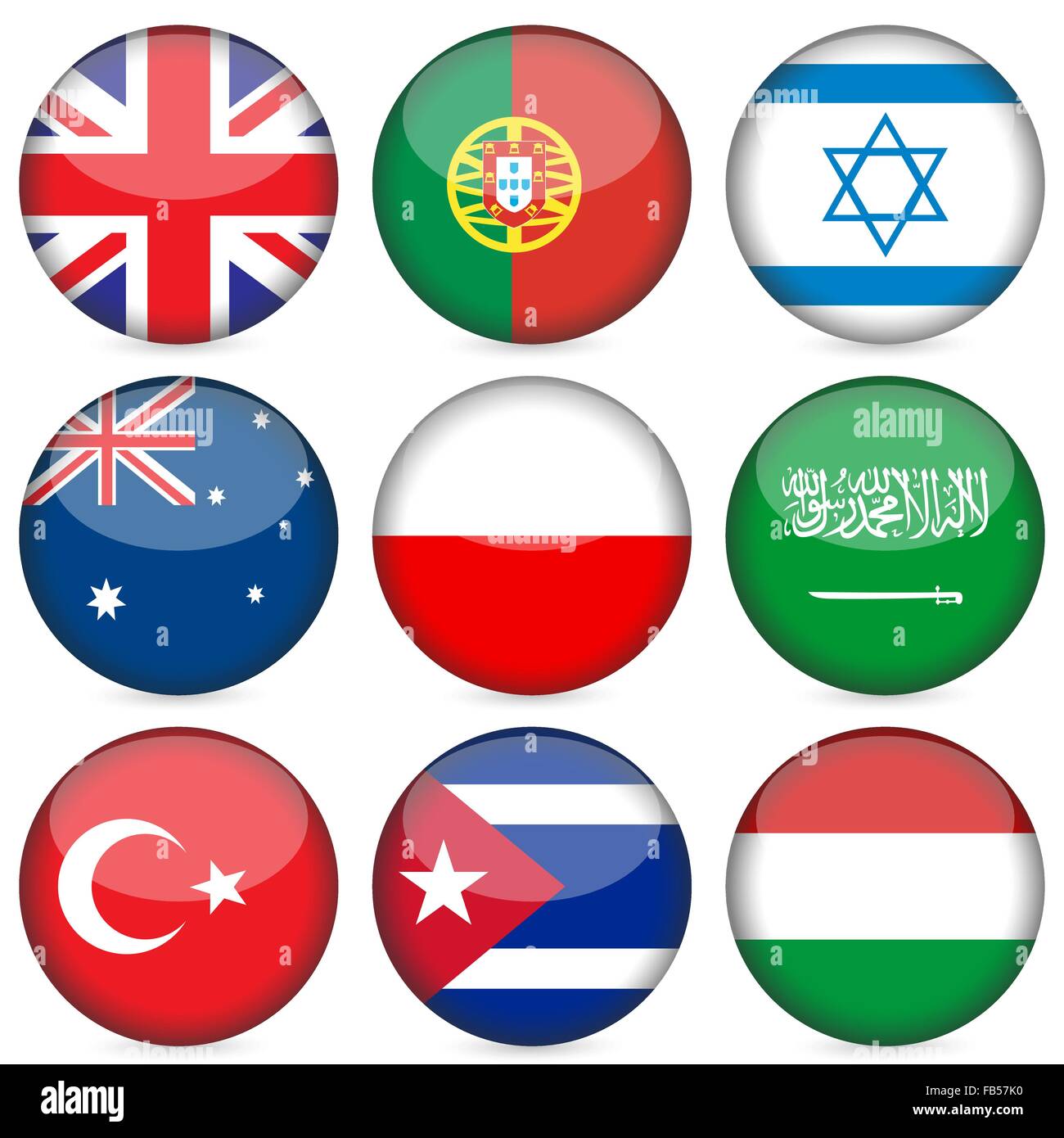 Uk flag button vector vectors hi-res stock photography and images - Alamy