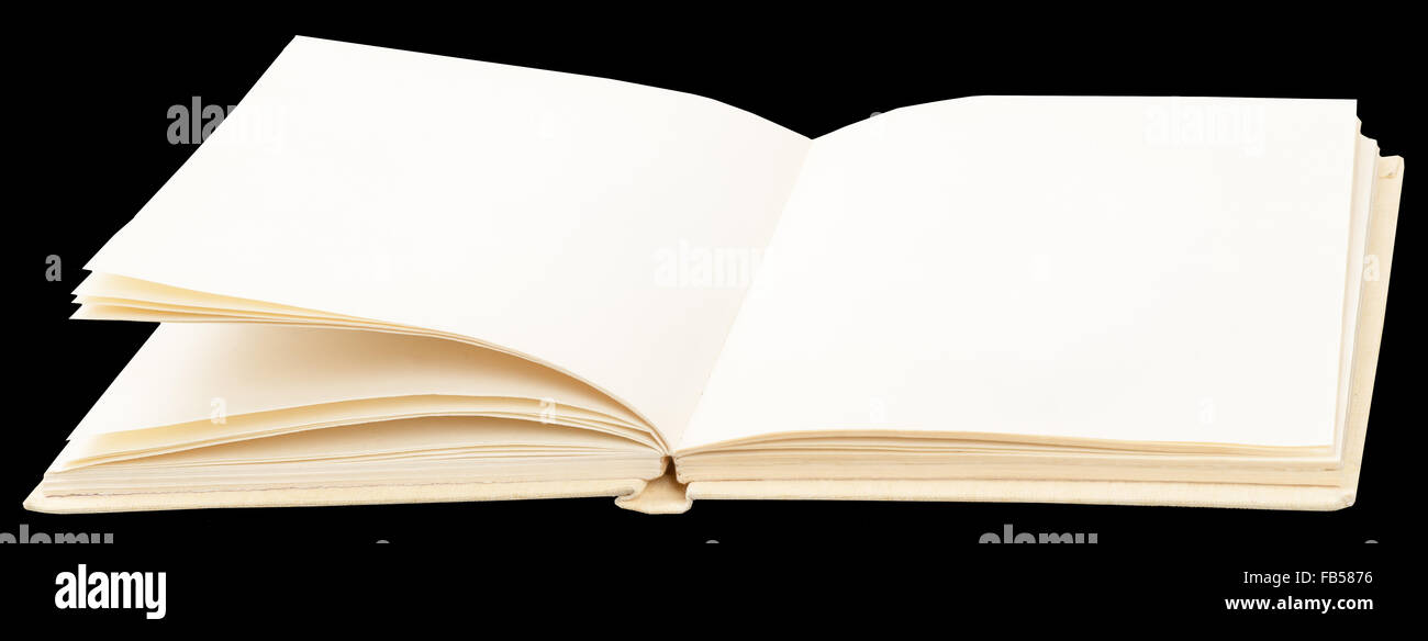Open book with blank leaves Stock Photo - Alamy