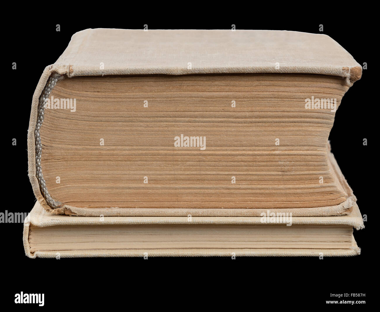 Two closed books on black Stock Photo - Alamy